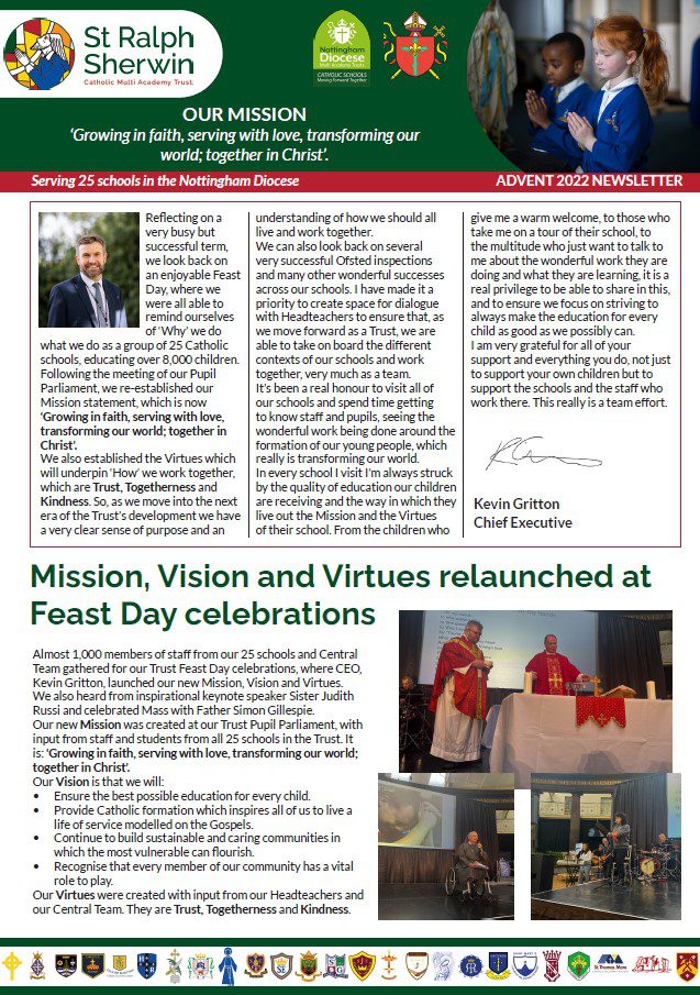 Newsletters - St Ralph Sherwin Catholic Multi Academy Trust